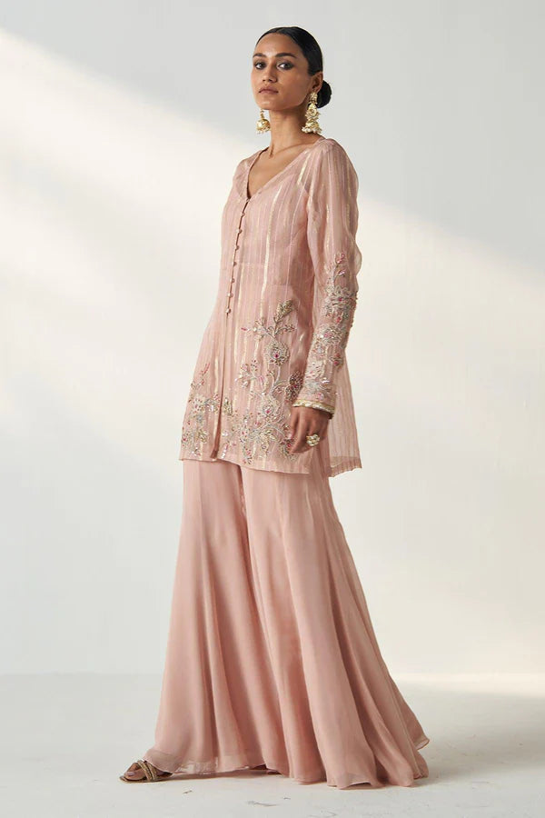 Tara Blush Pink Sharara Set – House of Chic, New York